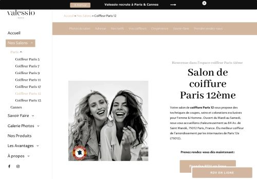 Valessio - Coiffeur Paris 12 Avis 2025 | Trustindex.io