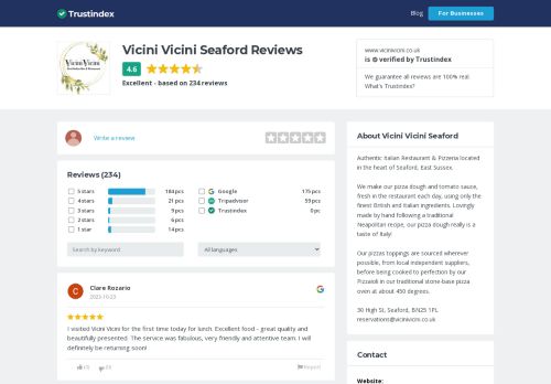 Vicini Vicini Seaford Reviews 2026 | Trustindex.io - Trustindex.io